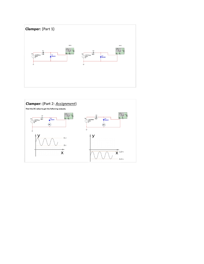 Solved Clamper: (Part 1) Clamper: (Part 2: Assignment) Find | Chegg.com