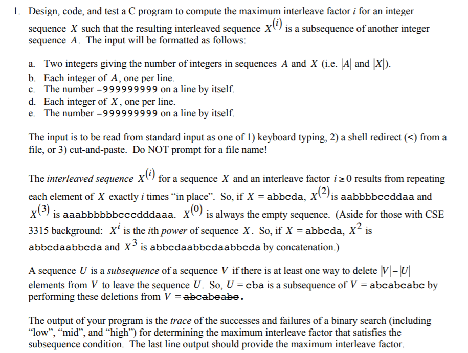1. Design, code, and test a C program to compute the | Chegg.com