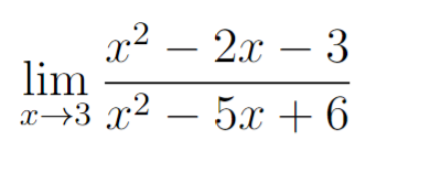 Solved limx→3x2-2x-3x2-5x+6 | Chegg.com