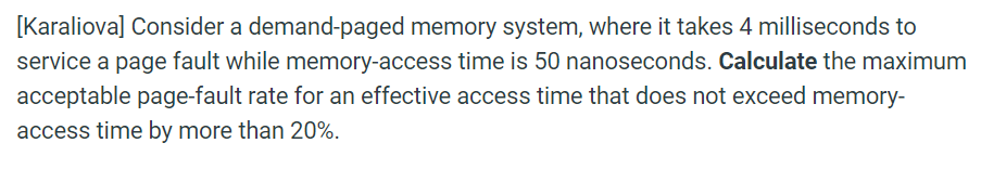 Solved [Karaliova] Consider a demand-paged memory system, | Chegg.com