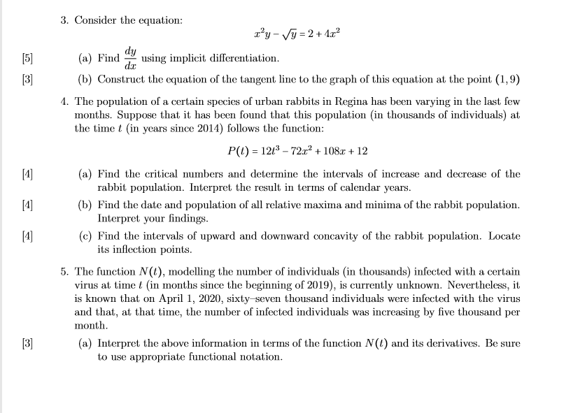 Solved [5] [3] [4] 3 Consider The Equation Ry Vy 2 4 R