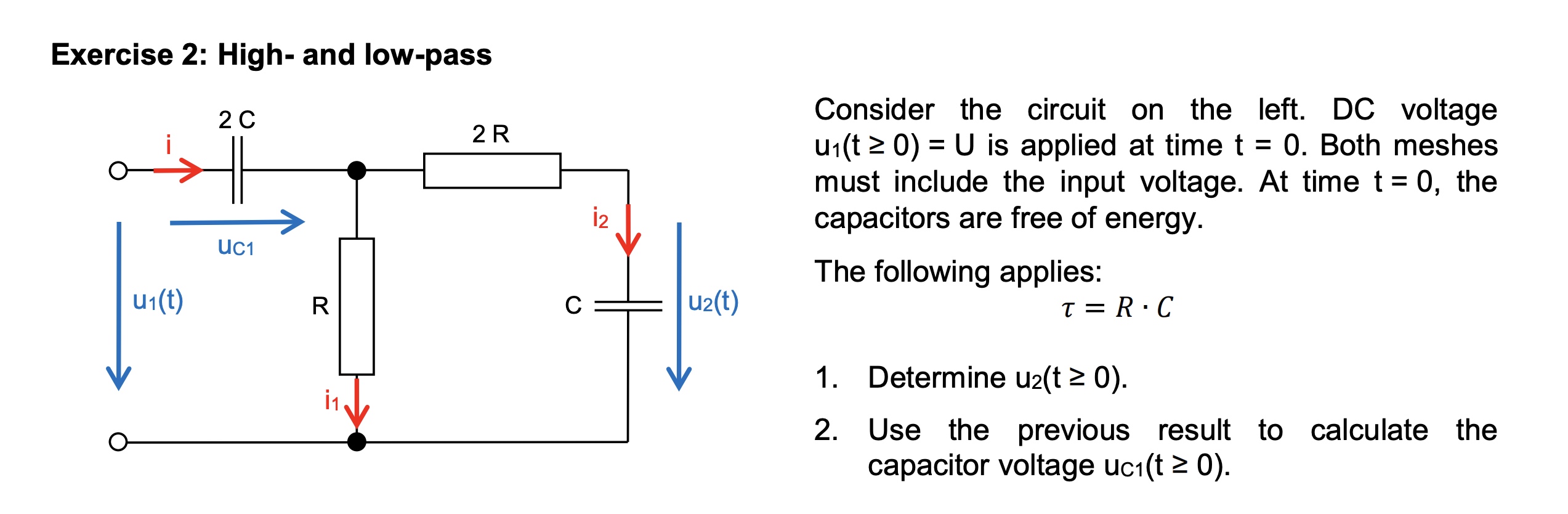 Solved Exercise 2: High- ﻿and low-passConsider the circuit | Chegg.com