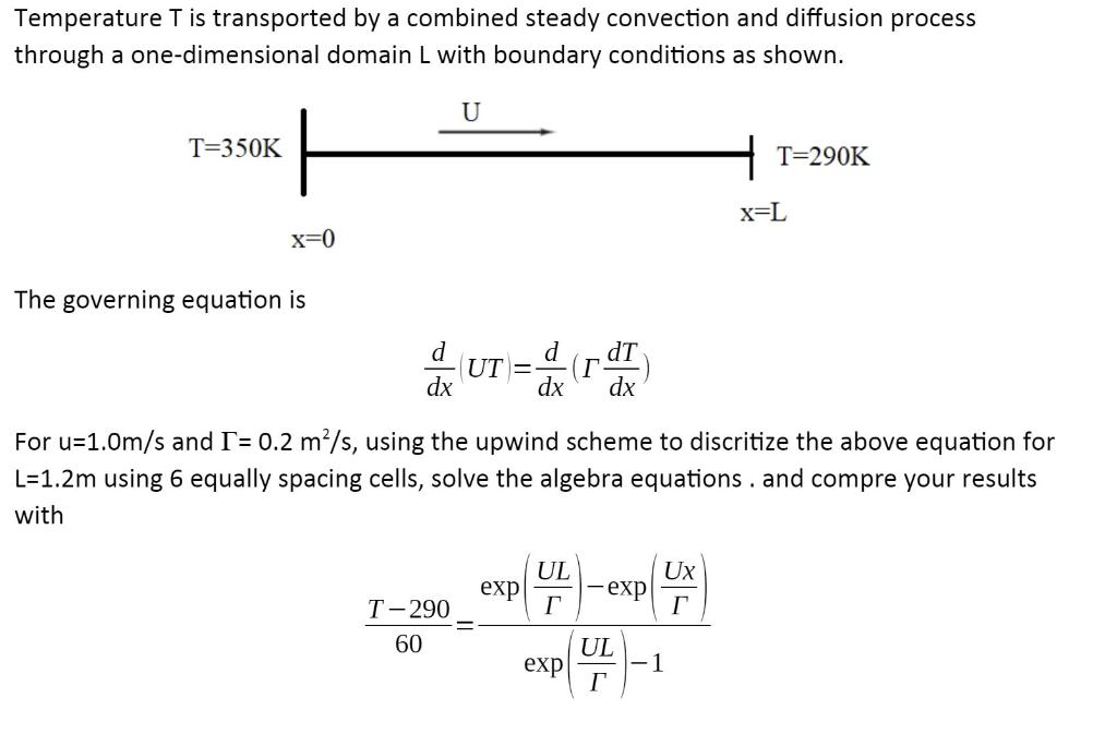 Solved Temperature T is transported by a combined steady | Chegg.com