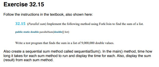 Solved Exercise 32.15 Follow the instructions in the | Chegg.com