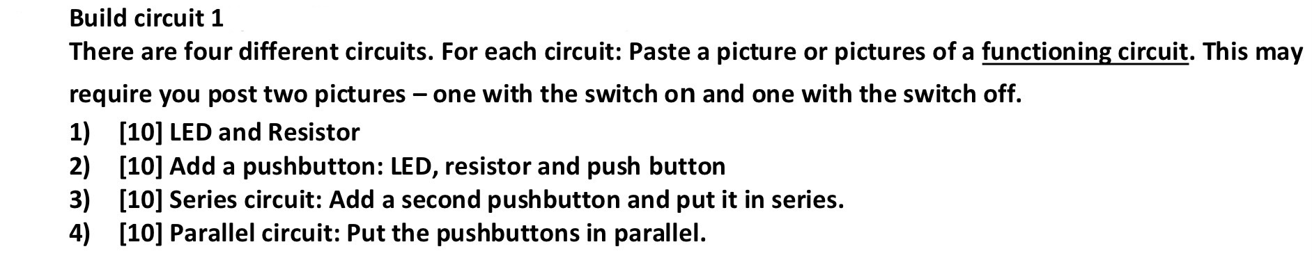 Solved Build circuit 1 There are four different circuits. | Chegg.com