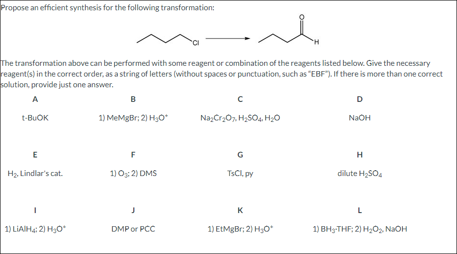 Solved Propose an efficient synthesis for the following | Chegg.com
