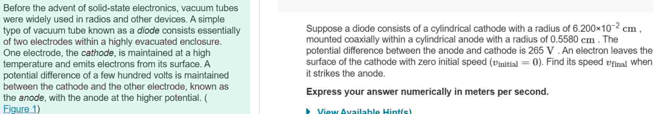 Solved Before the advent of solid-state electronics, vacuum | Chegg.com