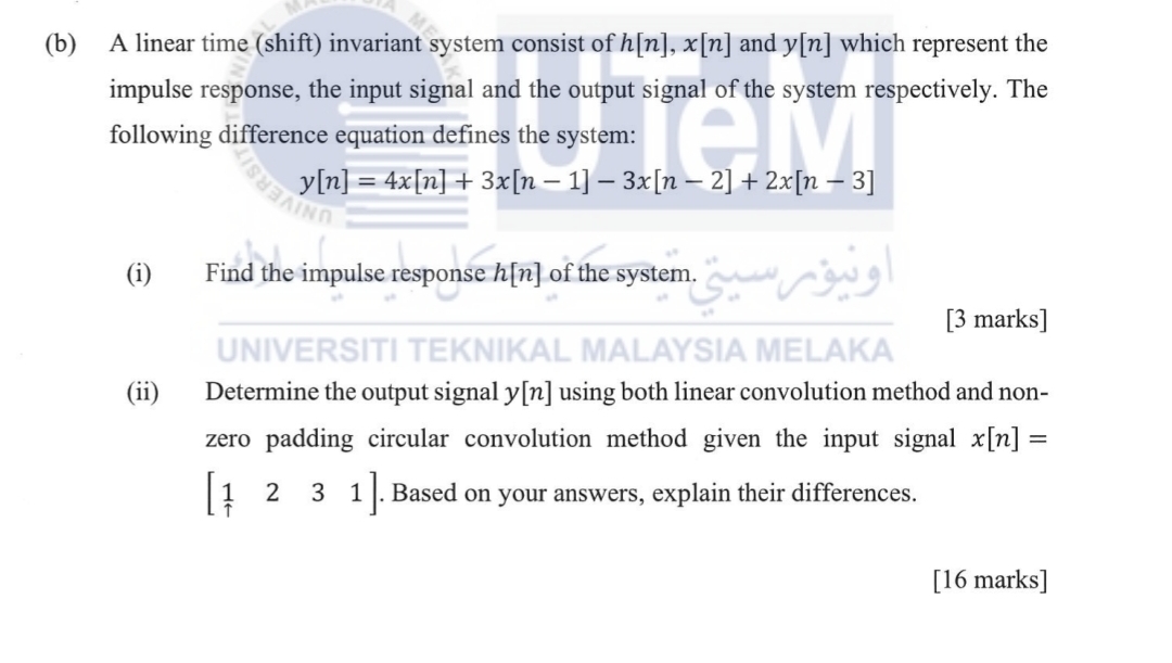 Solved A linear time (shift) invariant system consist of | Chegg.com