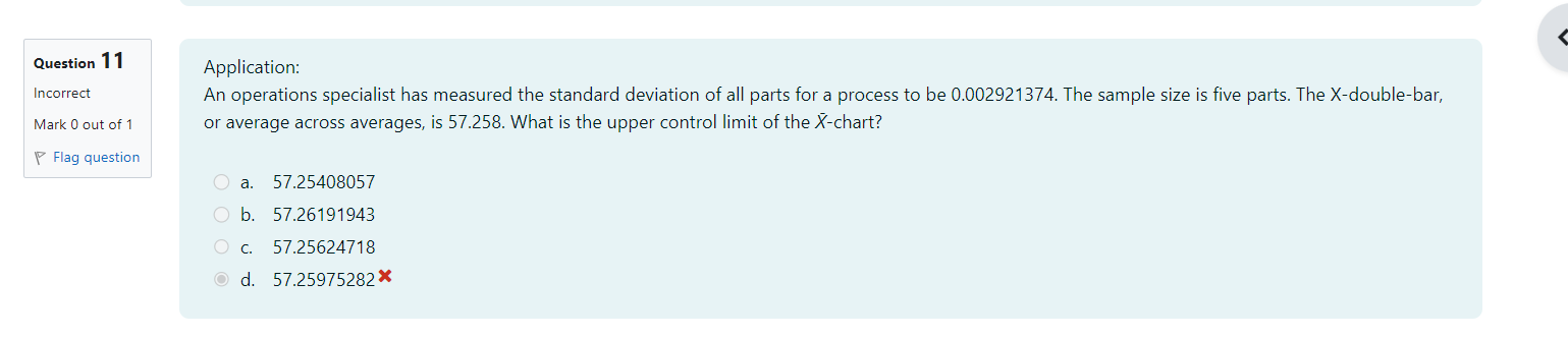 Solved Application: An operations specialist has measured | Chegg.com