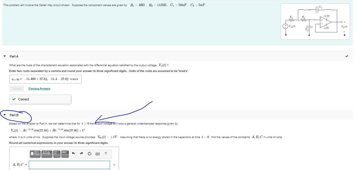 Solved This problem will involve the Sallen Key circuit | Chegg.com