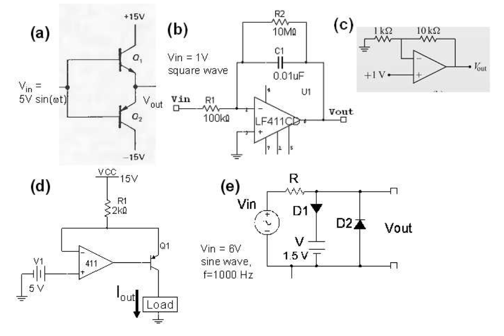 Solved Determine the output of the following circuits. For | Chegg.com