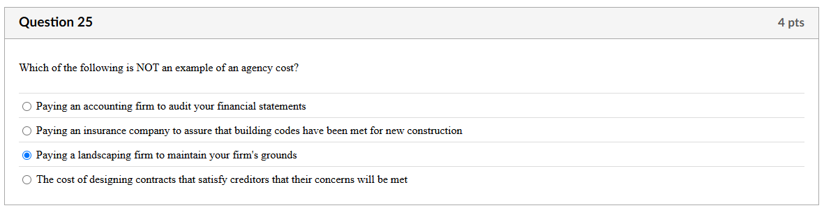 Solved Question 25Which of the following is NOT an example | Chegg.com