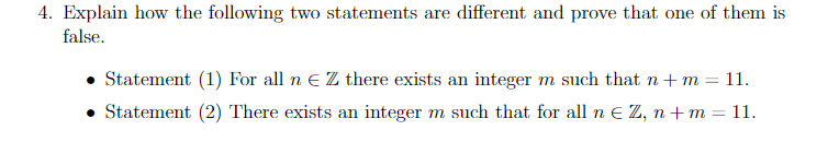 Solved 4. Explain how the following two statements are | Chegg.com