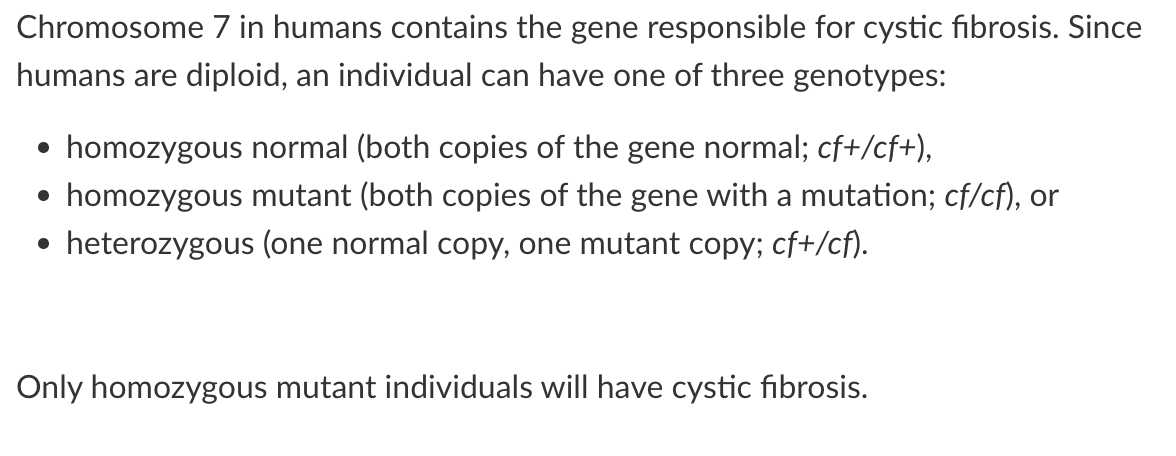 Solved Chromosome 7 in humans contains the gene responsible | Chegg.com