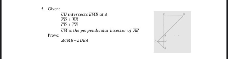 Solved 5. Given: \\( \\overline{C D} \\) intersects \\( | Chegg.com