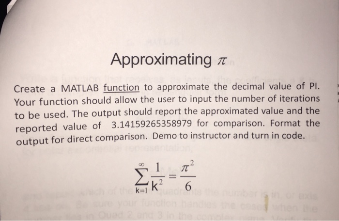 Solved Create A Matlab Function To Approximate The Decimal 6451
