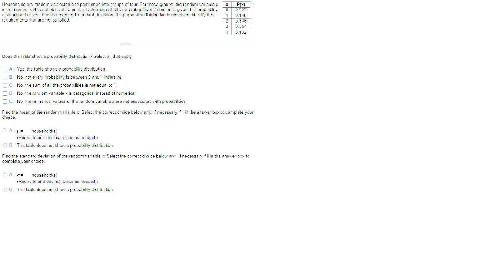 Solved Households are randomly selected and partitioned into | Chegg.com