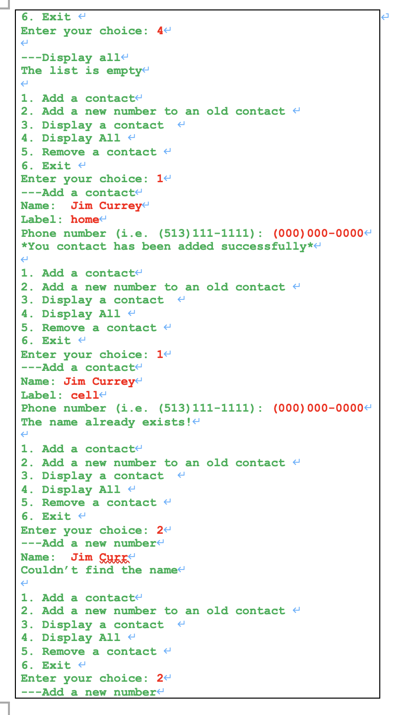Solved 18. Now you get to write your own PhoneBook.java | Chegg.com