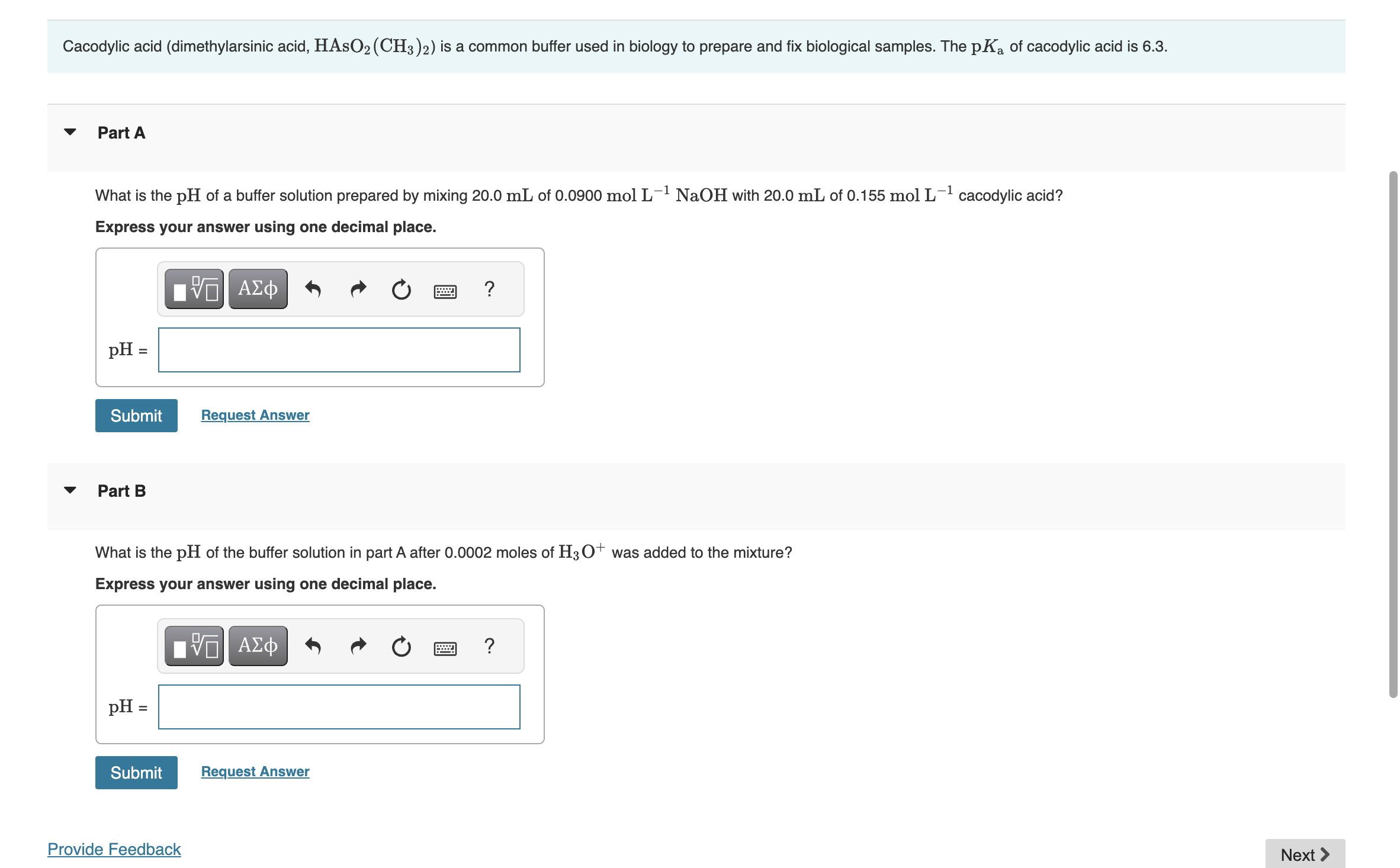 Solved What is the pH of a buffer solution prepared by | Chegg.com