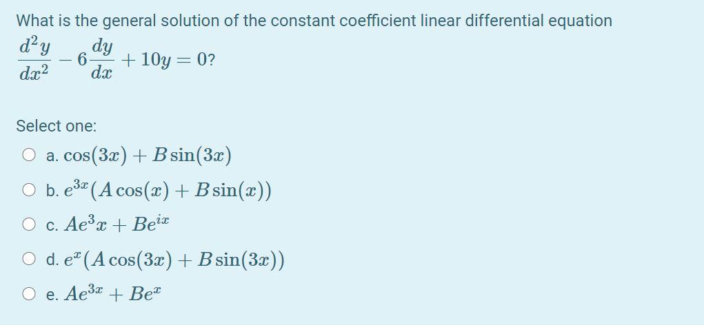 Solved What is the general solution of the constant | Chegg.com