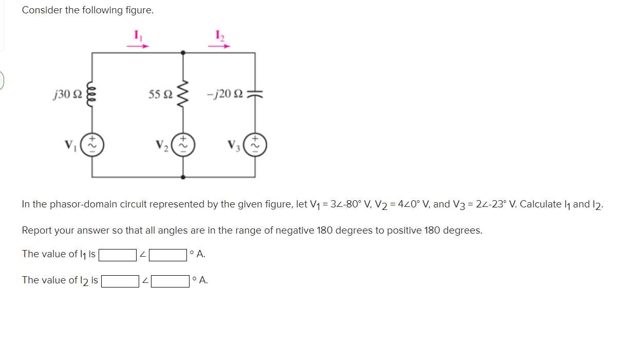 Solved In the phasor-domain circuit represented by the given | Chegg.com