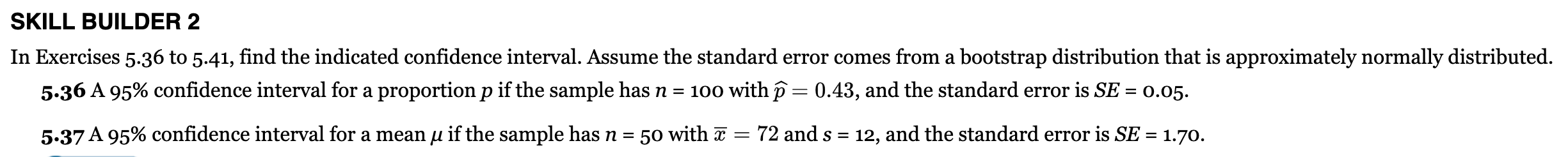 Solved SKILL BUILDER 2In Exercises 5.36 ﻿to 5.41, ﻿find the | Chegg.com