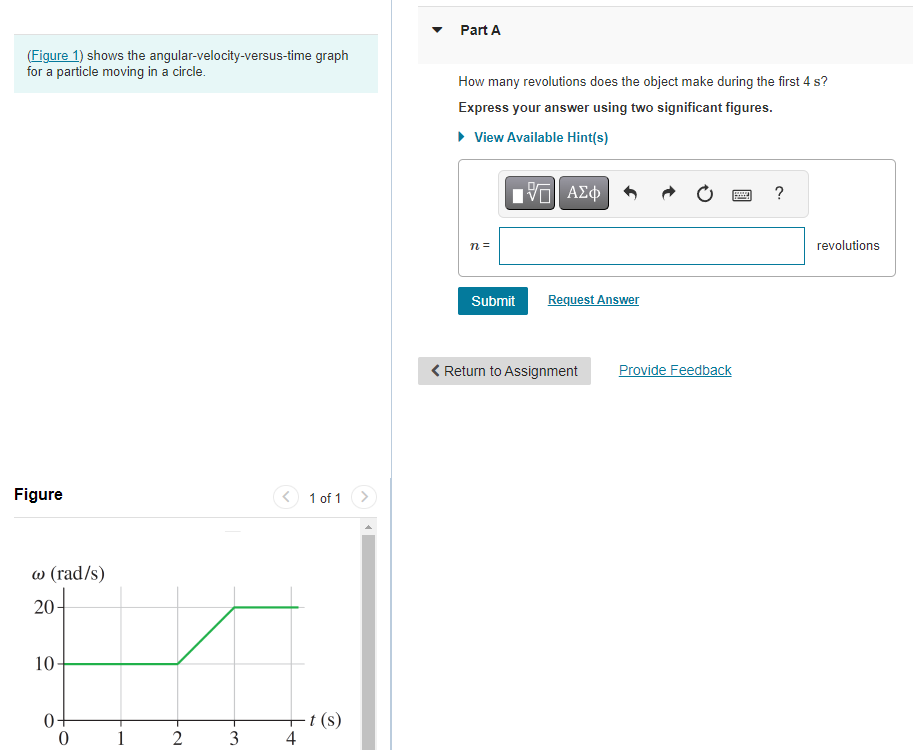 Solved shows the angular-velocity-versus-time graph for a | Chegg.com