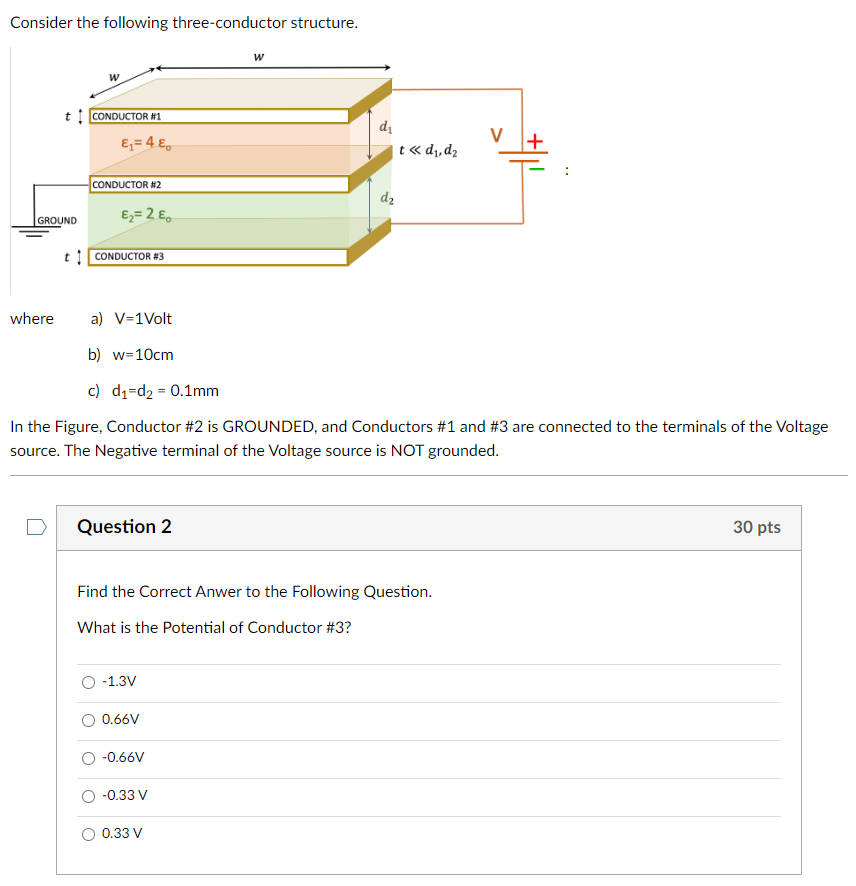 Solved Consider the following three-conductor structure. | Chegg.com