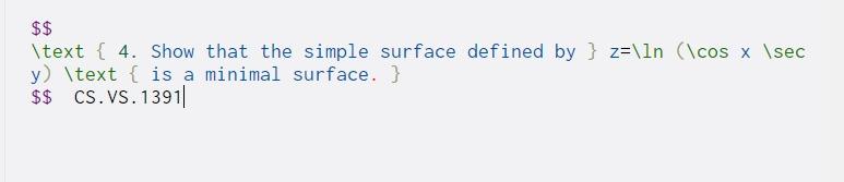 text { 4. Show that the simple surface defined by | Chegg.com