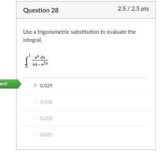 Solved Use a trigonometric substitution to evaluate the | Chegg.com