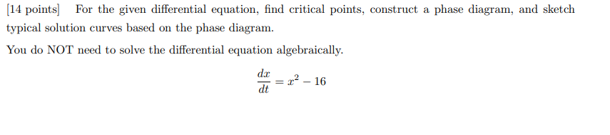 Solved (14 points for the given differential equation, find | Chegg.com