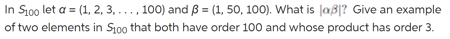 Solved In S100 let α=(1,2,3,…,100) and β=(1,50,100). What is | Chegg.com