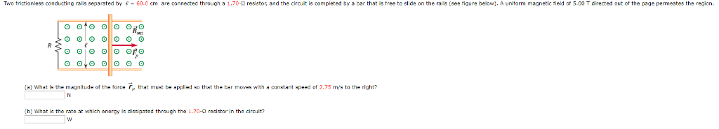 Solved Two frictionless conducting rails separated by- 60.0 | Chegg.com