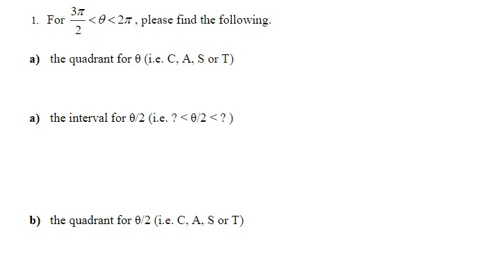Solved Double Angle Formulas Power Reducing Formulas Half | Chegg.com