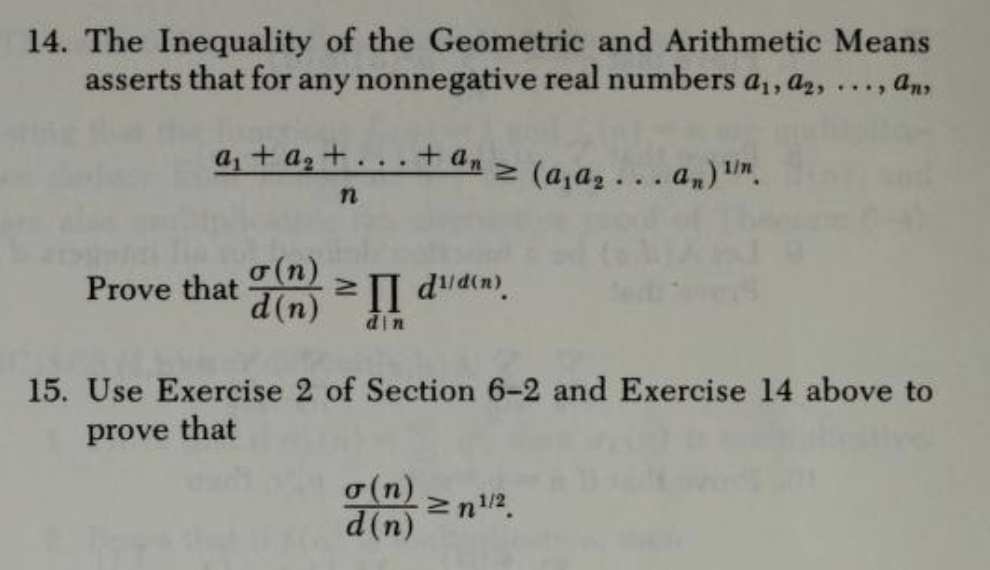 Solved 14. The Inequality of the Geometric and Arithmetic | Chegg.com