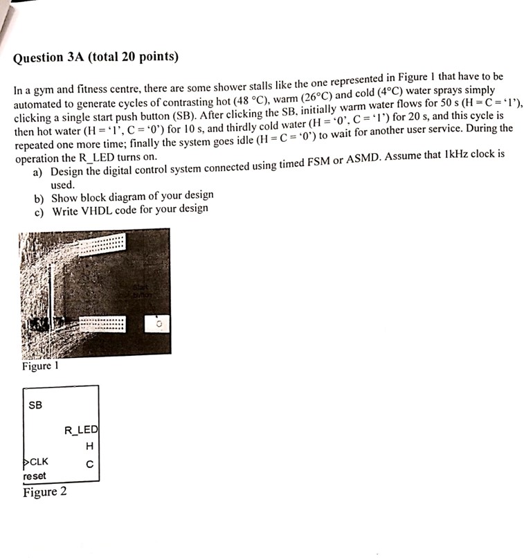 Question 3A (total 20 points) In a gym and fitness | Chegg.com