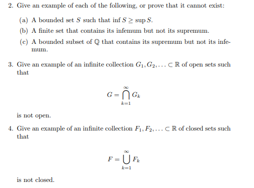 Solved 2. Give an example of each of the following or prove | Chegg.com