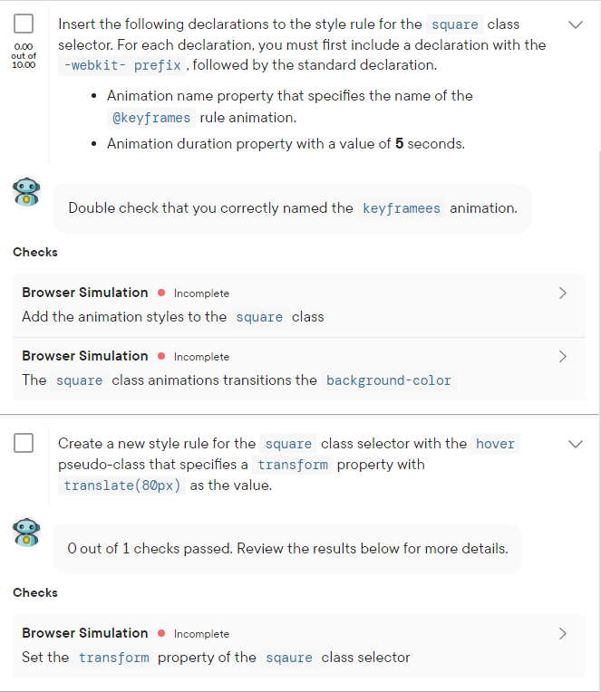Solved Insert the following declarations to the style rule | Chegg.com