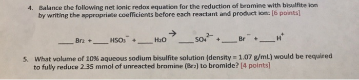 Solved Balance the following net ionic redox equation for | Chegg.com