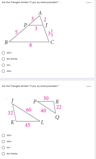 Solved Are the Triangles Similar? If yes, by what | Chegg.com