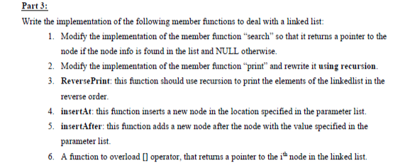 Solved linkedListType.h #include using namespace | Chegg.com