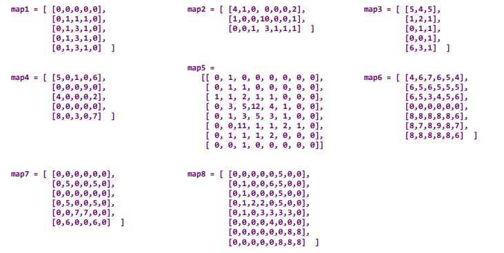 Solved A list of maps is given: Create the following | Chegg.com
