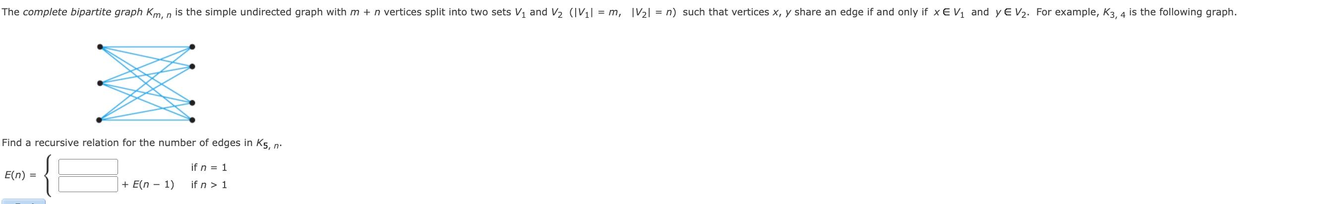 Solved Find a recursive relation for the number of edges in | Chegg.com