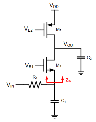 Solved The following schematic shows a common-gate NMOS | Chegg.com