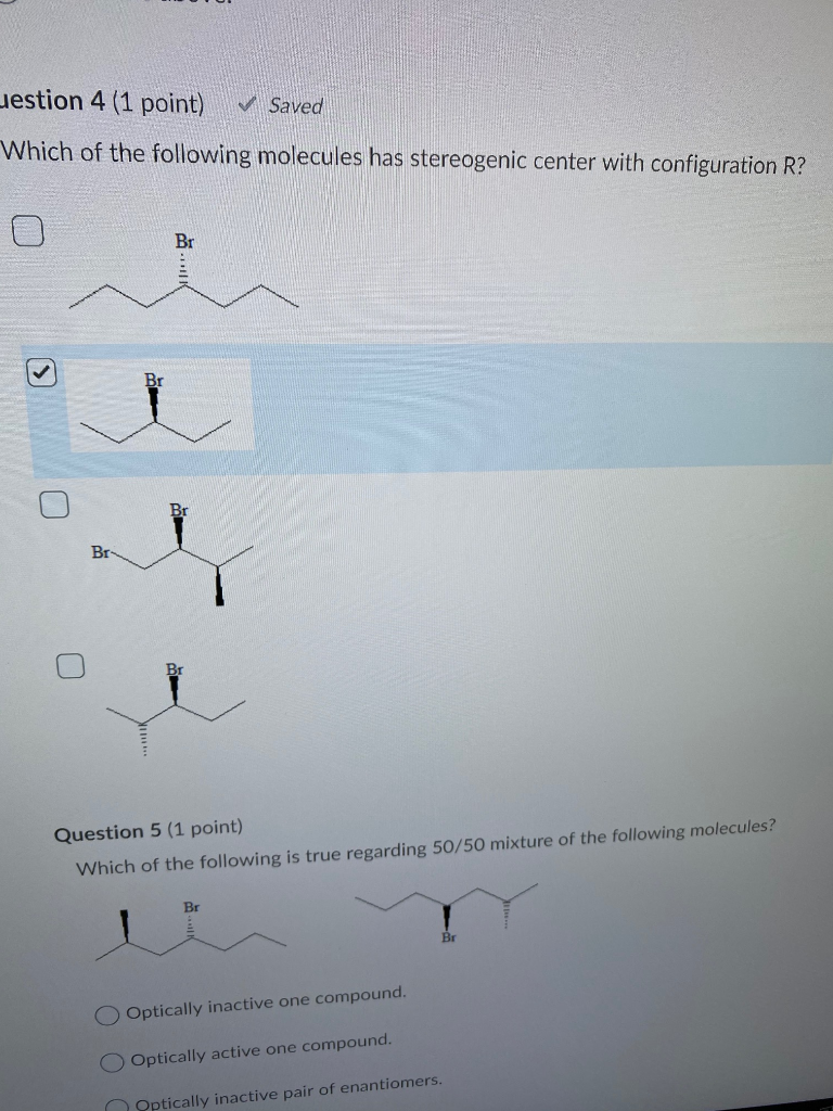 Solved estion 4 (1 point) Saved Which of the following | Chegg.com Solved estion 4 (1 point) Saved Which of the following | Chegg.com