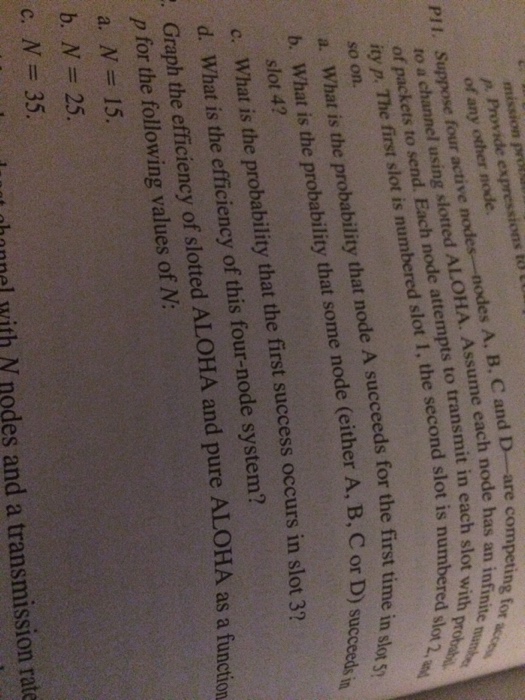 Solved Suppose four active nodes mdash nodes A, B, C and D | Chegg.com