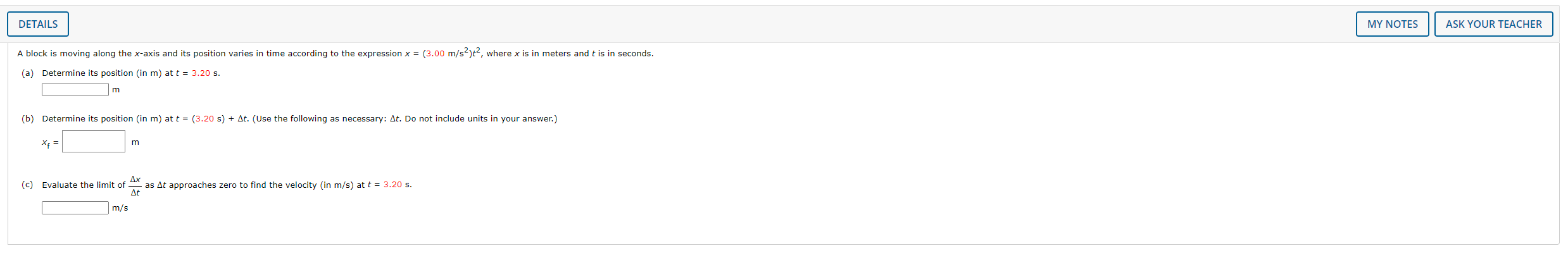 Solved DETAILS MY NOTES ASK YOUR TEACHER A block is moving | Chegg.com