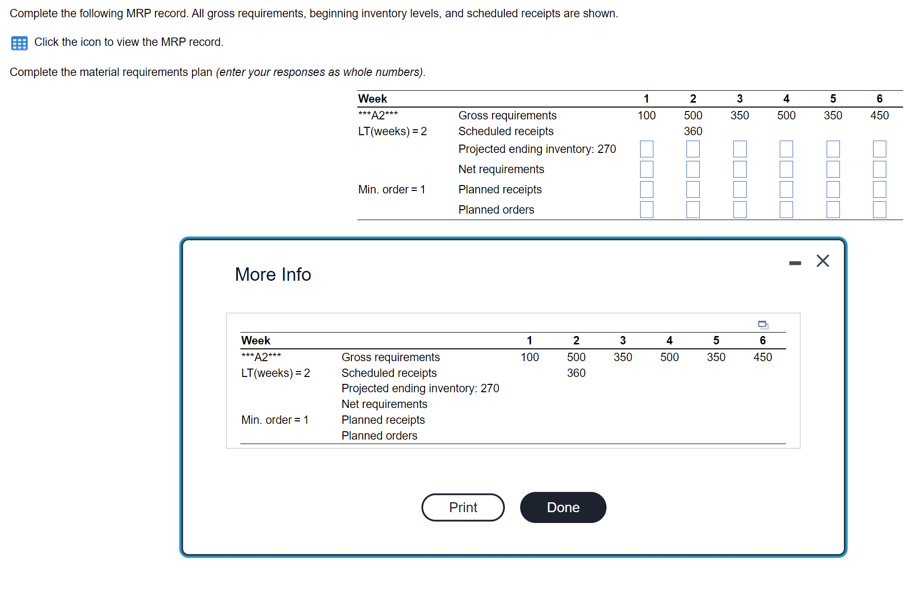 Solved Complete the following MRP record. All gross | Chegg.com