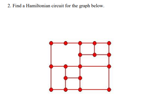 Solved 2. Find a Hamiltonian circuit for the graph below. | Chegg.com