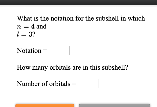 What is the notation for the subshell in which n = 4 | Chegg.com
